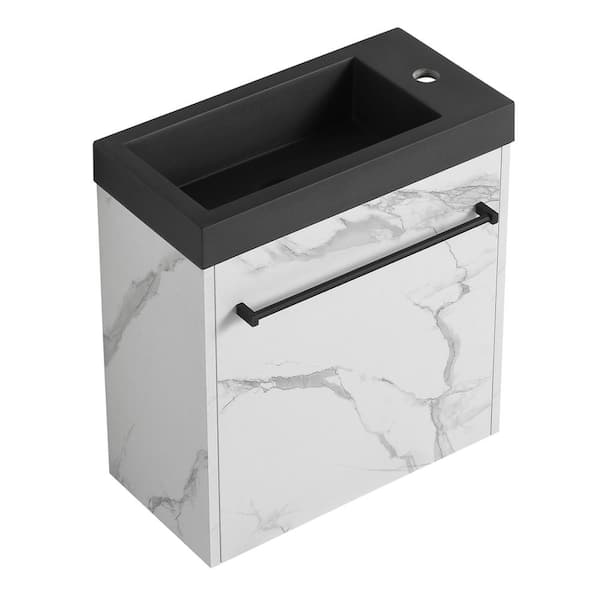 Reviews for Adrinfly 18.10 in W Single Sink Floating Bath Vanity in ...