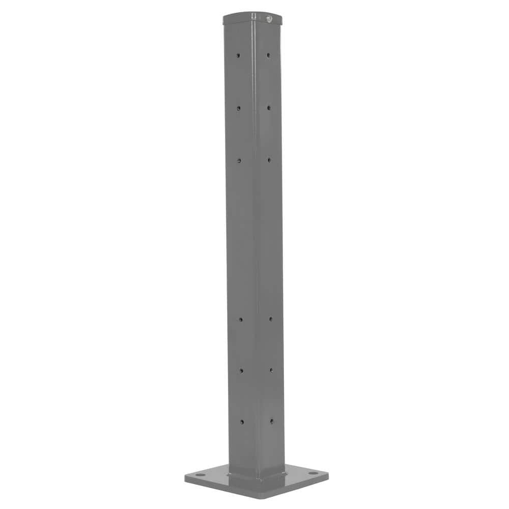 Vestil 42 in. Gray Semi Gloss Bolt-On Style Rigid Tube Guardrail Post ...