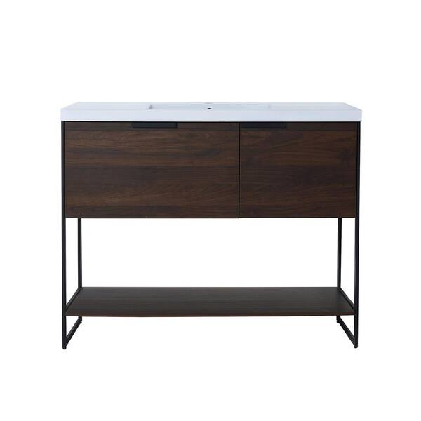 Modern Style Ergonomic Imitative Brown 36 in. W x 18.13 in. D Resin ...