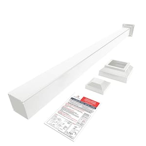 Aria Railing 3 in. x 3 in. x 48 in. White Powder Coated Aluminum Deck ...