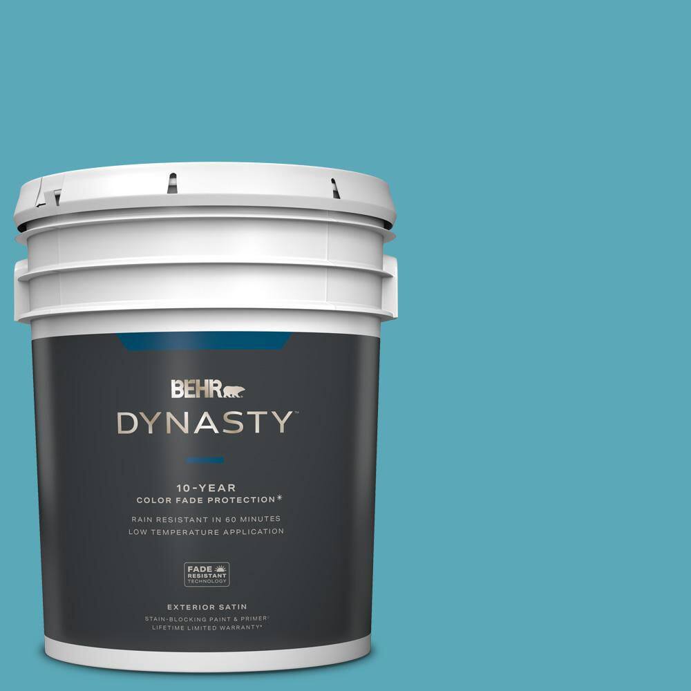 BEHR DYNASTY 5 gal. #T15-11 Sonic Blue Satin Enamel Exterior Stain ...