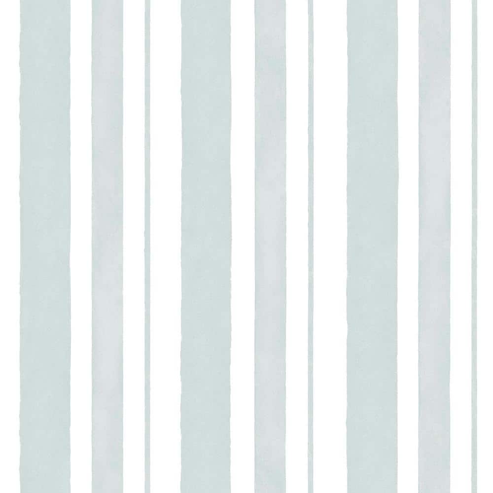 Shabby Chic Watercolor Stripe Blue Wallpaper 125117 - The Home Depot