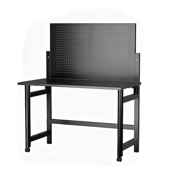 Garvee 30 x 4 x 49 in. Heavy-Duty Wall-Mounted Workbench with Pegboard ...