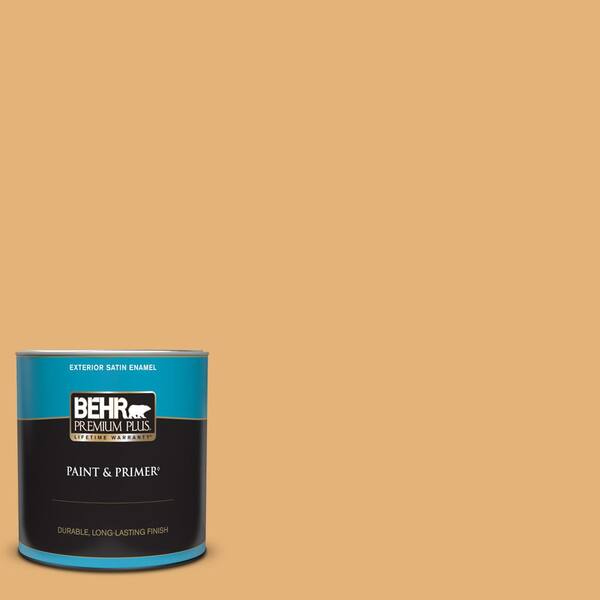 BEHR PREMIUM PLUS 1 qt. #300D-4 High Plateau Satin Enamel Exterior ...