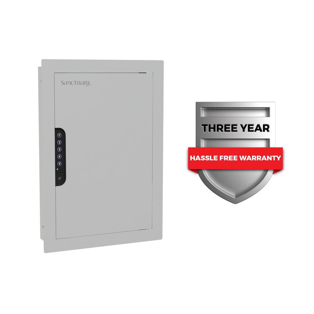 SANCTUARY In-Wall Vault with Electronic Lock, Matte White SA-IWV-W ...