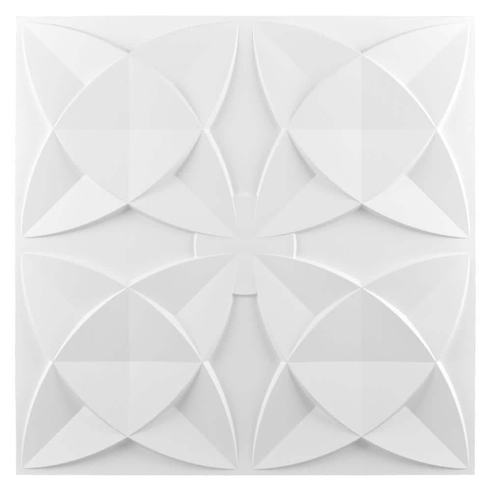 Art3dwallpanels White Matte 2 ft. x 2 ft. Decorative Wall Panel Lay-In ...