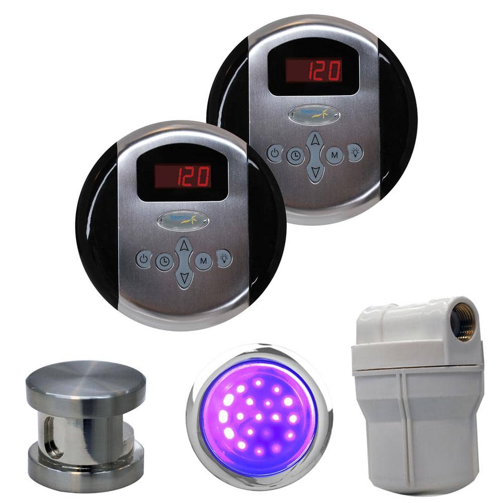 SteamSpa Royal Steam Bath Generator Control Kit in Brushed Nickel ...