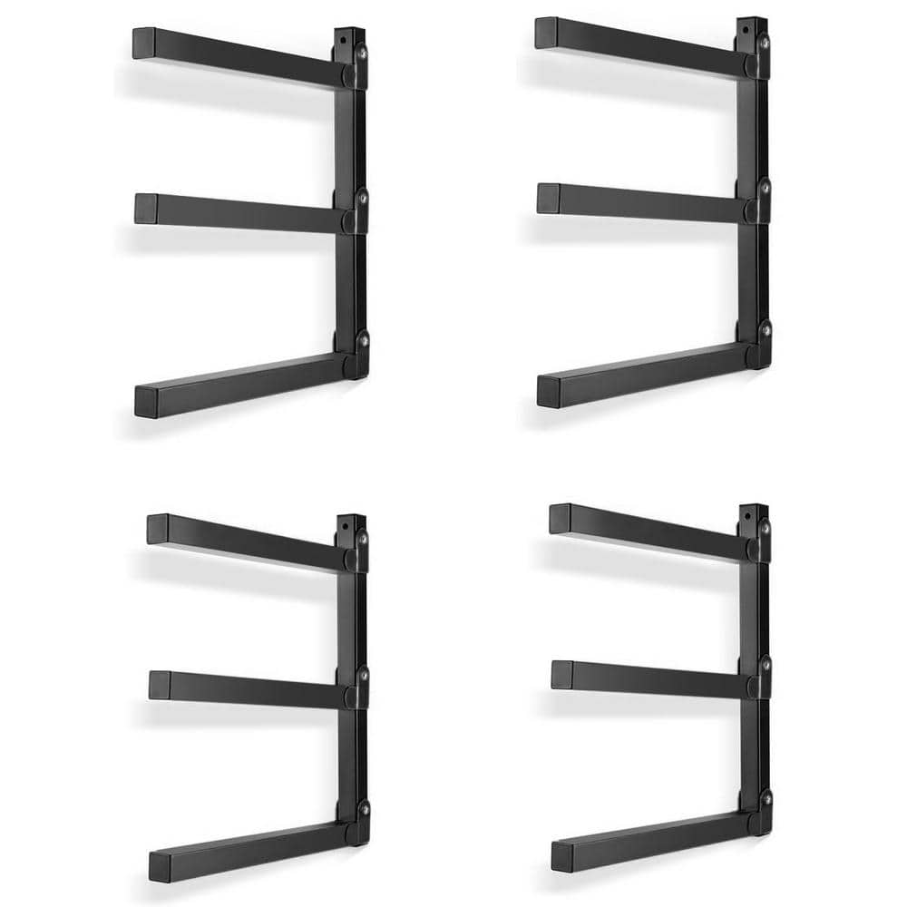 Angel Sar 17 in. 3-Level Adjustable Metal Lumber Storage Rack for Shed ...
