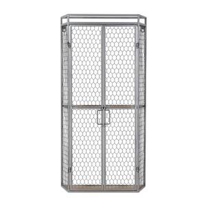 StyleWell 24 in. H x 24 in. W x 7 in. D Wood and Black Metal Pipe Wall ...