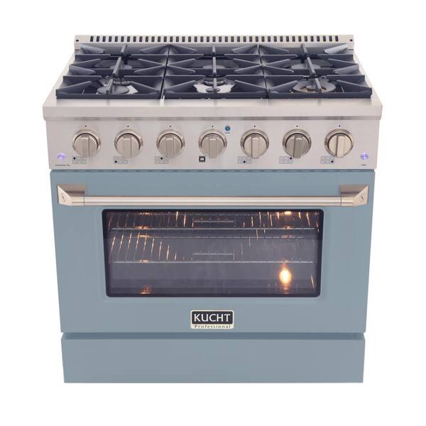 Kucht Pro-Style 36-in 5.2 cu. ft. 6-Burners Natural Gas Range with ...