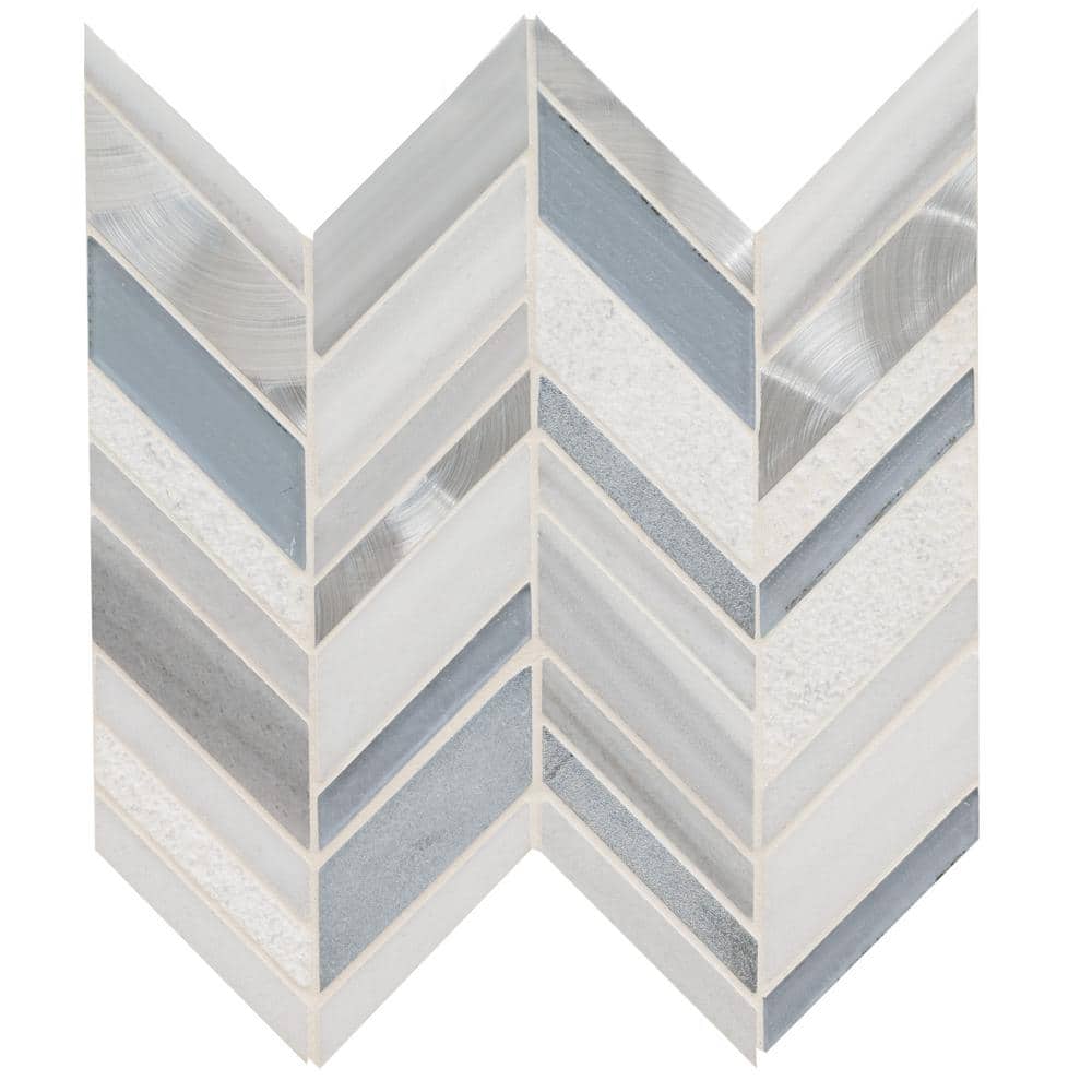 MSI Take Home Sample - Harlow Chevron 6 in. x 6 in. Mixed Multi-Surface ...