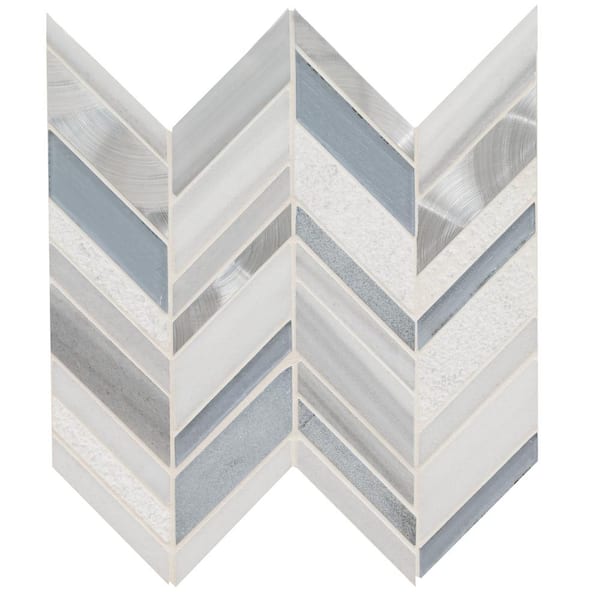 MSI Take Home Sample - Harlow Chevron 6 in. x 6 in. Mixed Multi-Surface ...