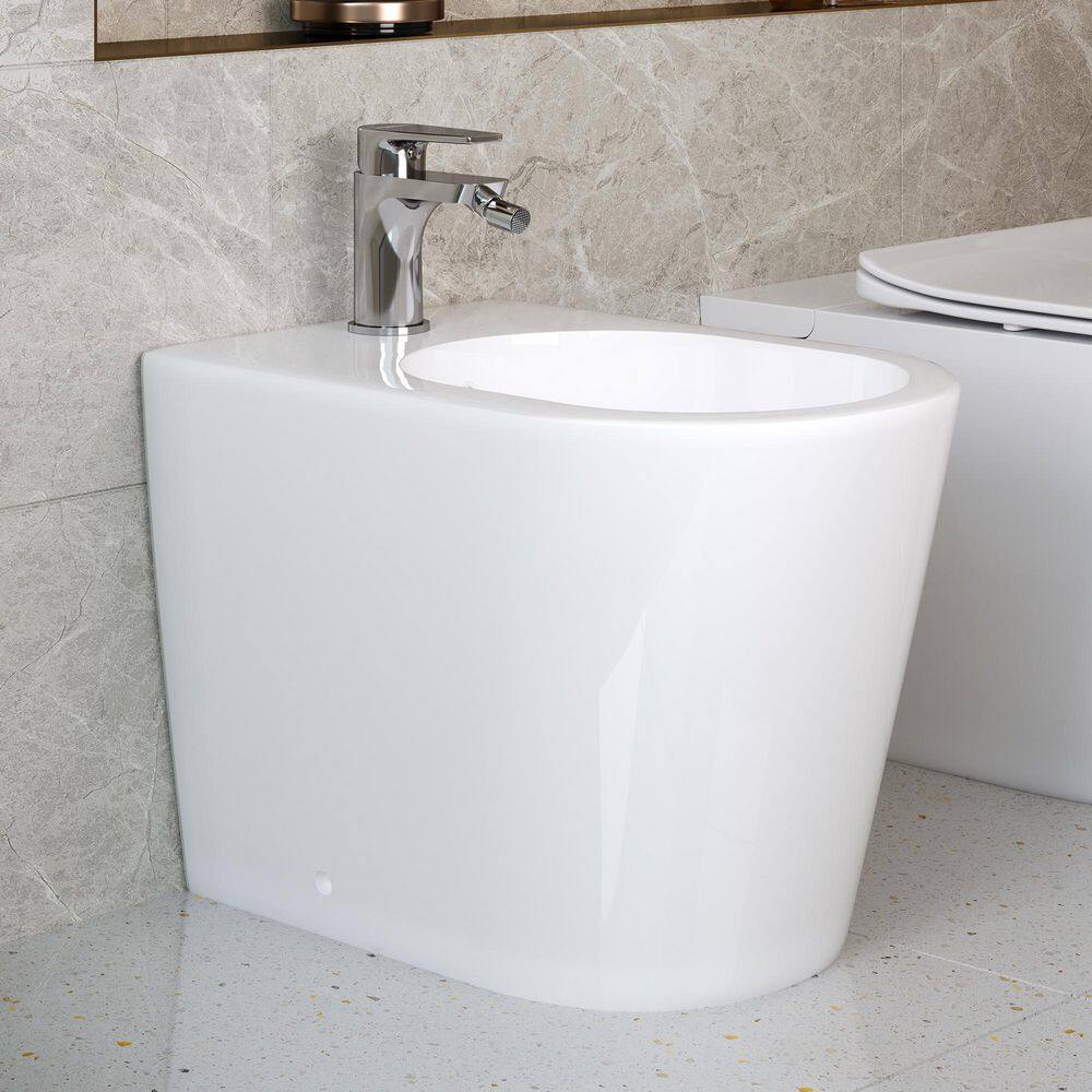 YULIKA Elongated Floor Mount Bidet Floor Standing Bidet with Faucet ...