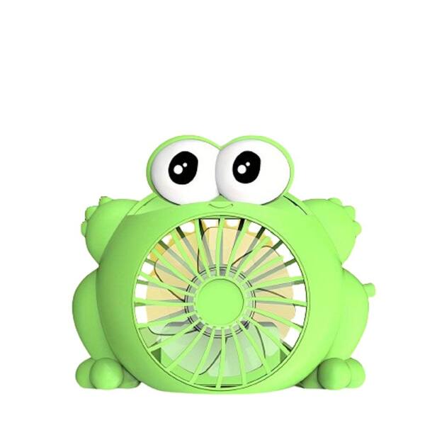 Adrinfly Frog Design USB Battery Operated 4 in. 1 Fan Speeds Desk Fan ...