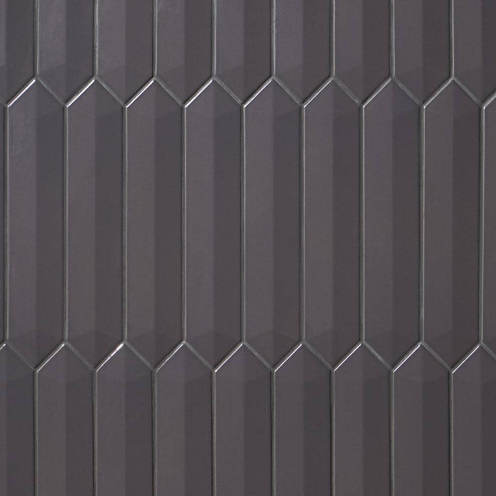 Ivy Hill Tile Axis 3D Brown 2.6 in. x 13 in. Polished Picket Ceramic ...