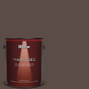 BEHR MARQUEE 1 qt. #PPU5-19 Dark Truffle Semi-Gloss Enamel Exterior ...