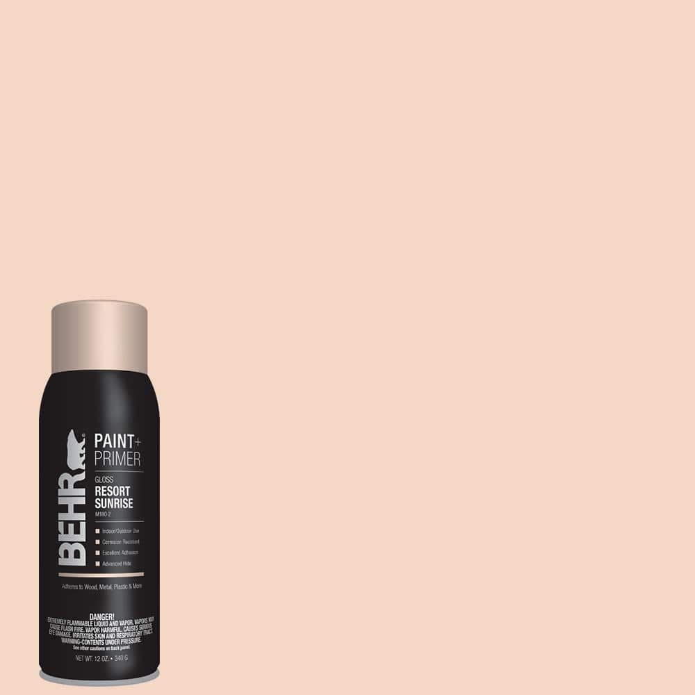 BEHR PREMIUM 12 oz. #M180-2 Resort Sunrise Gloss Interior/Exterior ...