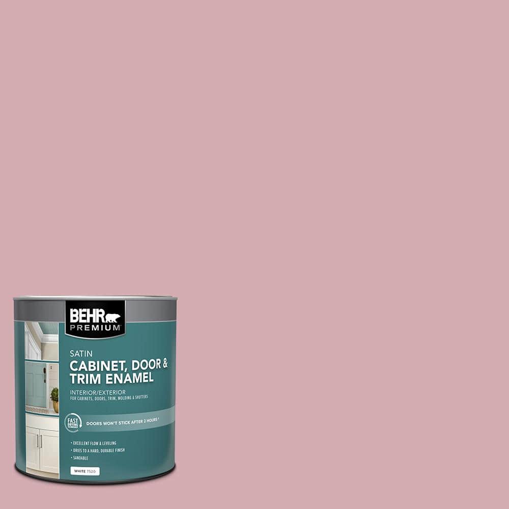 BEHR PREMIUM 1 qt. #S130-3 Ballet Rose Satin Enamel Interior/Exterior ...