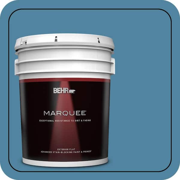 BEHR MARQUEE 5 gal. #S490-5 Jay Bird Flat Exterior Paint & Primer ...