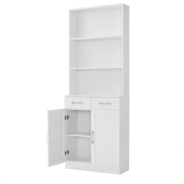 XUJMK 26 in. W x 11 in. D x 70 in. H White Linen Cabinet, Bathroom ...