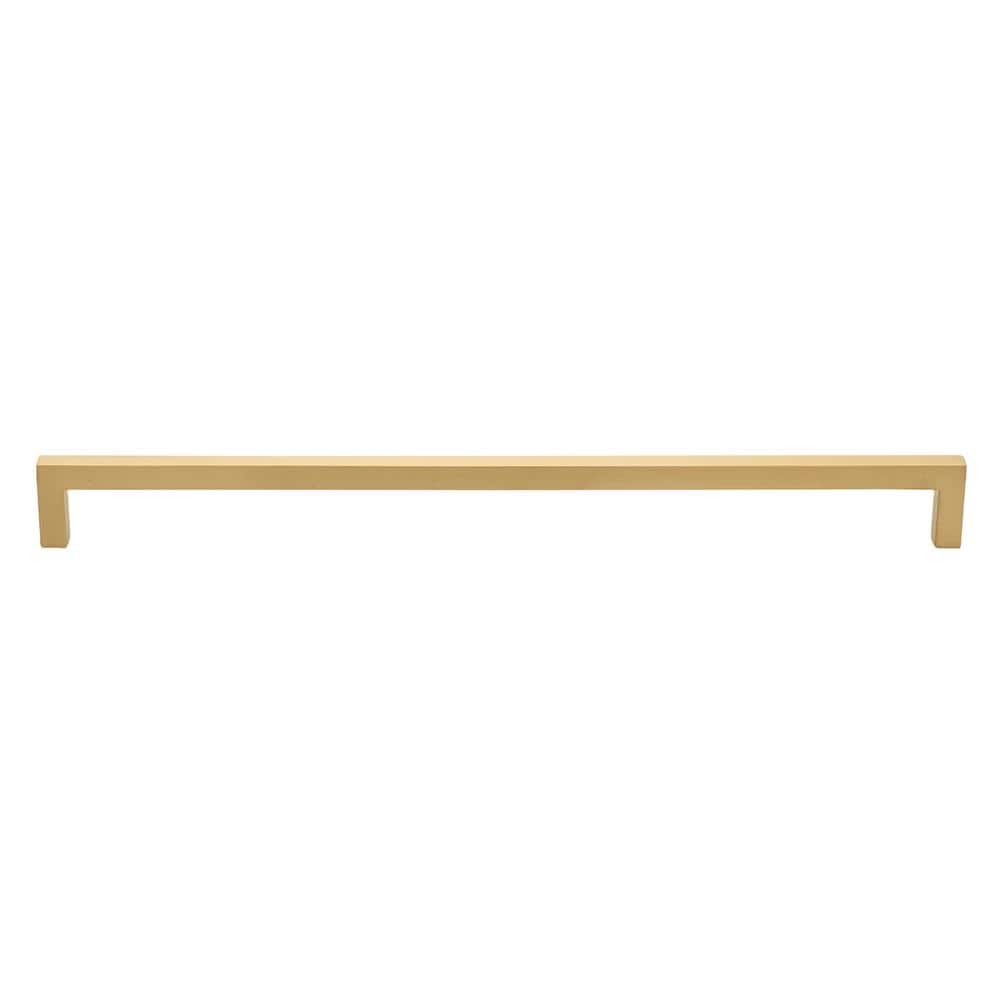 GLIDERITE 12-5/8 in. (320mm) Center-to Center Satin Gold Solid Square ...