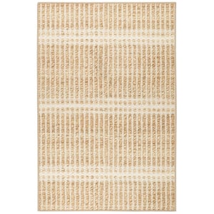 DASH & ALBERT Arbor Machine Washable Natural 6 ft. x 9 ft. Indoor Area ...
