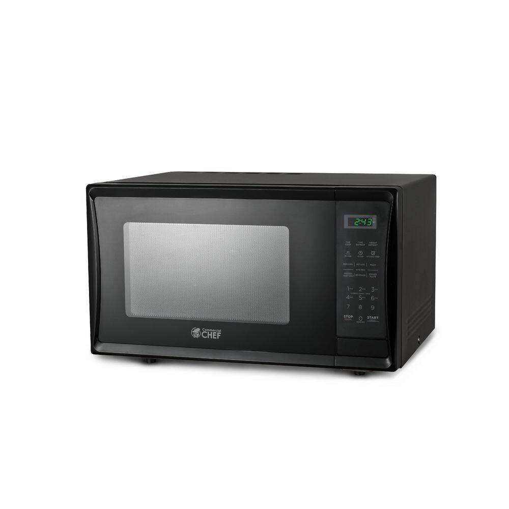 Commercial CHEF 20.2 in. Width 1.1 cu.ft. Black 1000-Watt Countertop ...