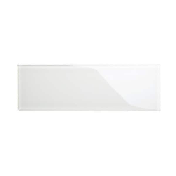 Reviews for Giorbello Alabaster 4 in. x 12 in. x 8mm Glass Subway Tile ...