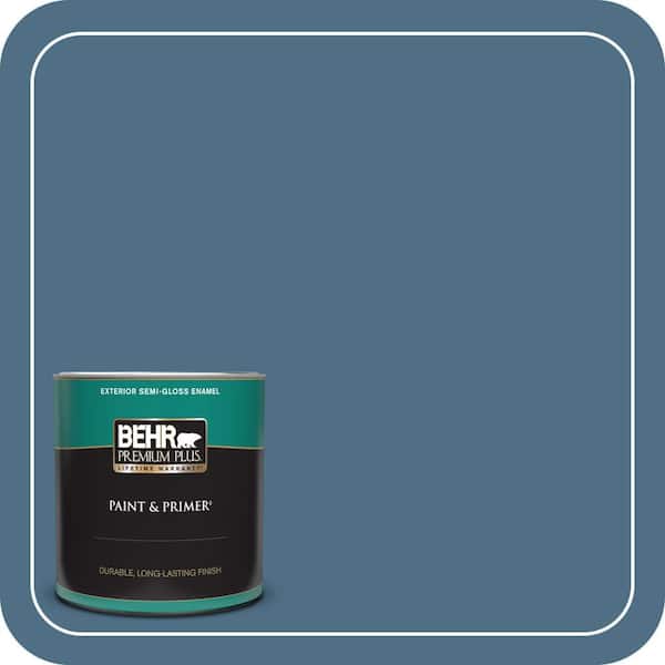BEHR PREMIUM PLUS 1 qt. #S500-6 Shipyard Semi-Gloss Enamel Exterior ...