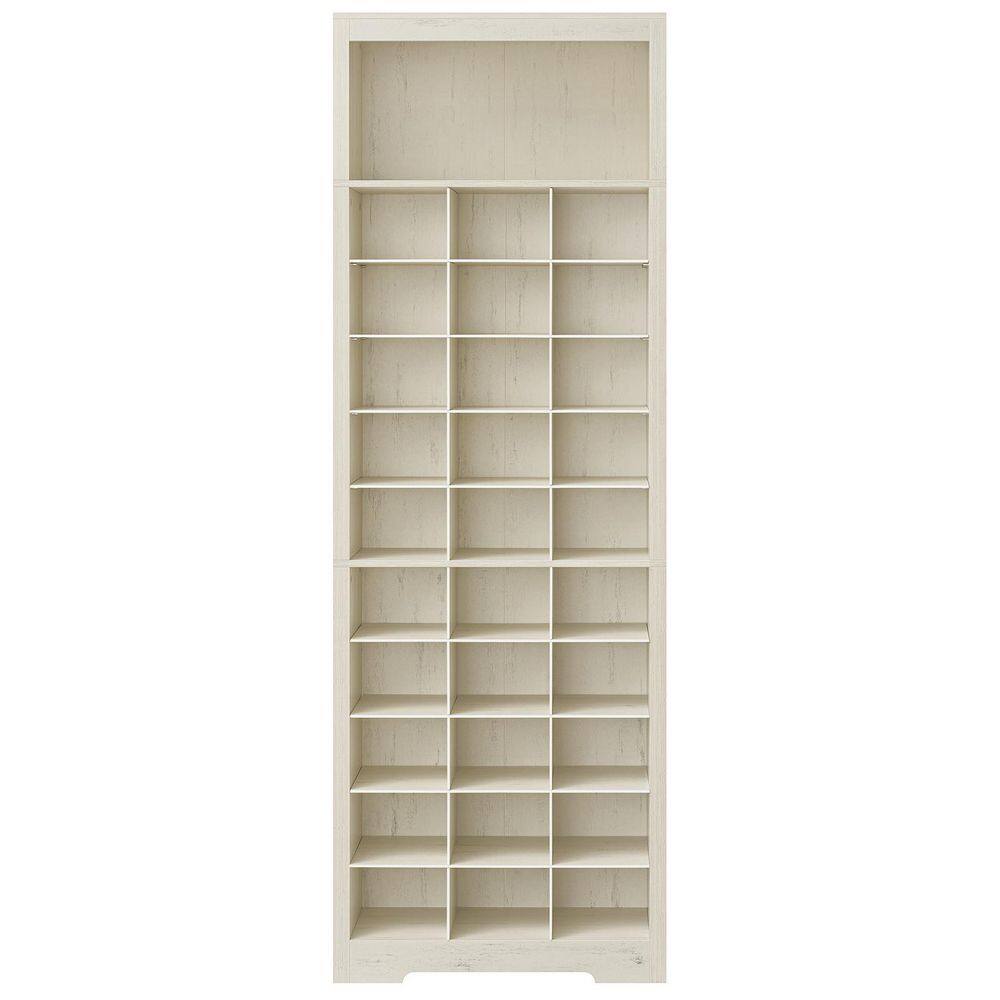 Hommpa 71.1 in. H x 24.4 in. W White Particle Board Shoe Storage ...