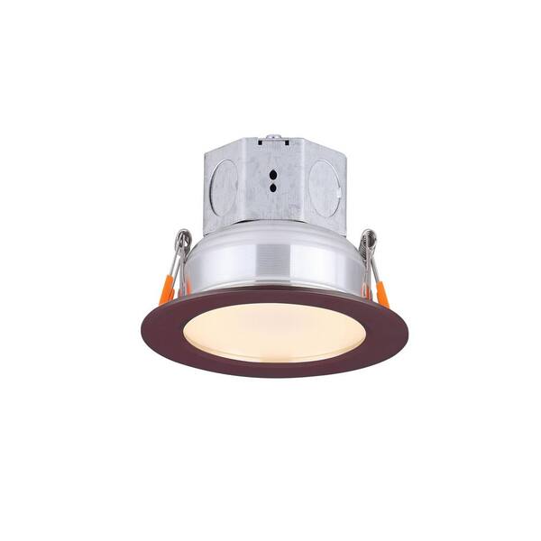 AMAX LIGHTING Round Slim Disk 4.25 in. Bronze New Construction Recessed ...