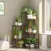 7 Tiers Wooden Corner Plant Shelf Indoor Outdoor Plant Shelf, Corner ...