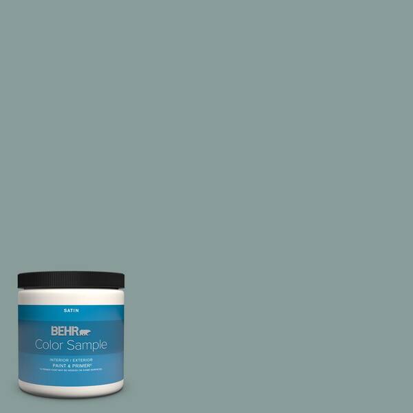 BEHR PREMIUM PLUS 8 oz. #PPU12-04 Agave Satin Enamel Interior/Exterior ...