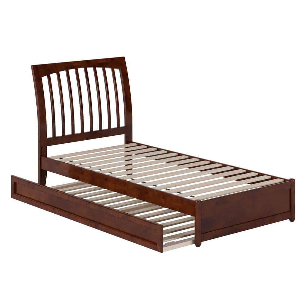 AFI Roslyn Walnut Brown Solid Wood Frame Twin XL Platform Bed with ...