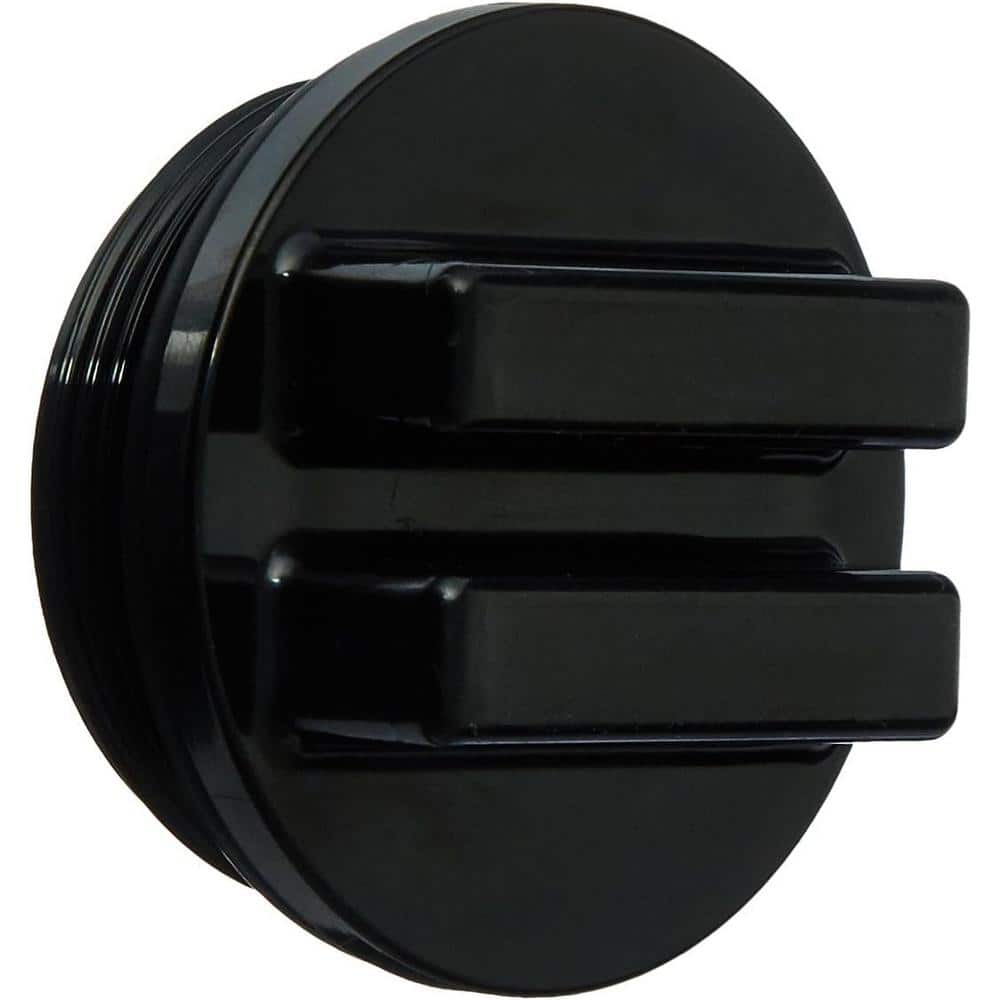 HAYWARD 1-1/2 in. MIP Black Concrete Pool Drain Plug with O-Ring for ...