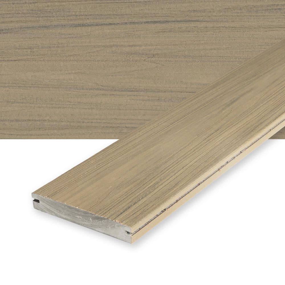 Deckorators Summit 1 in. x 6 in. x 16 ft. Cliffside Brown Grooved Edge ...