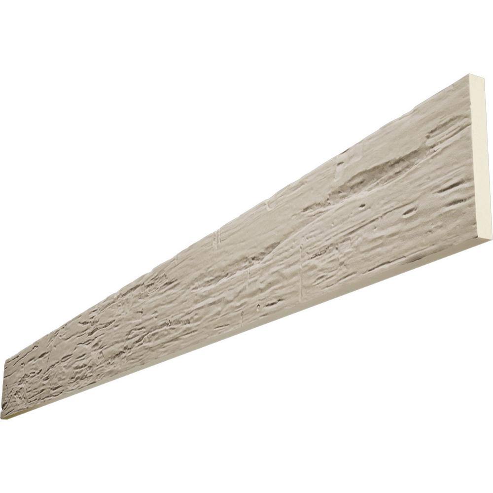 Ekena Millwork Endurathane 1 in. H x 6 in. W x 10 ft. L Hand Hewn Sand ...