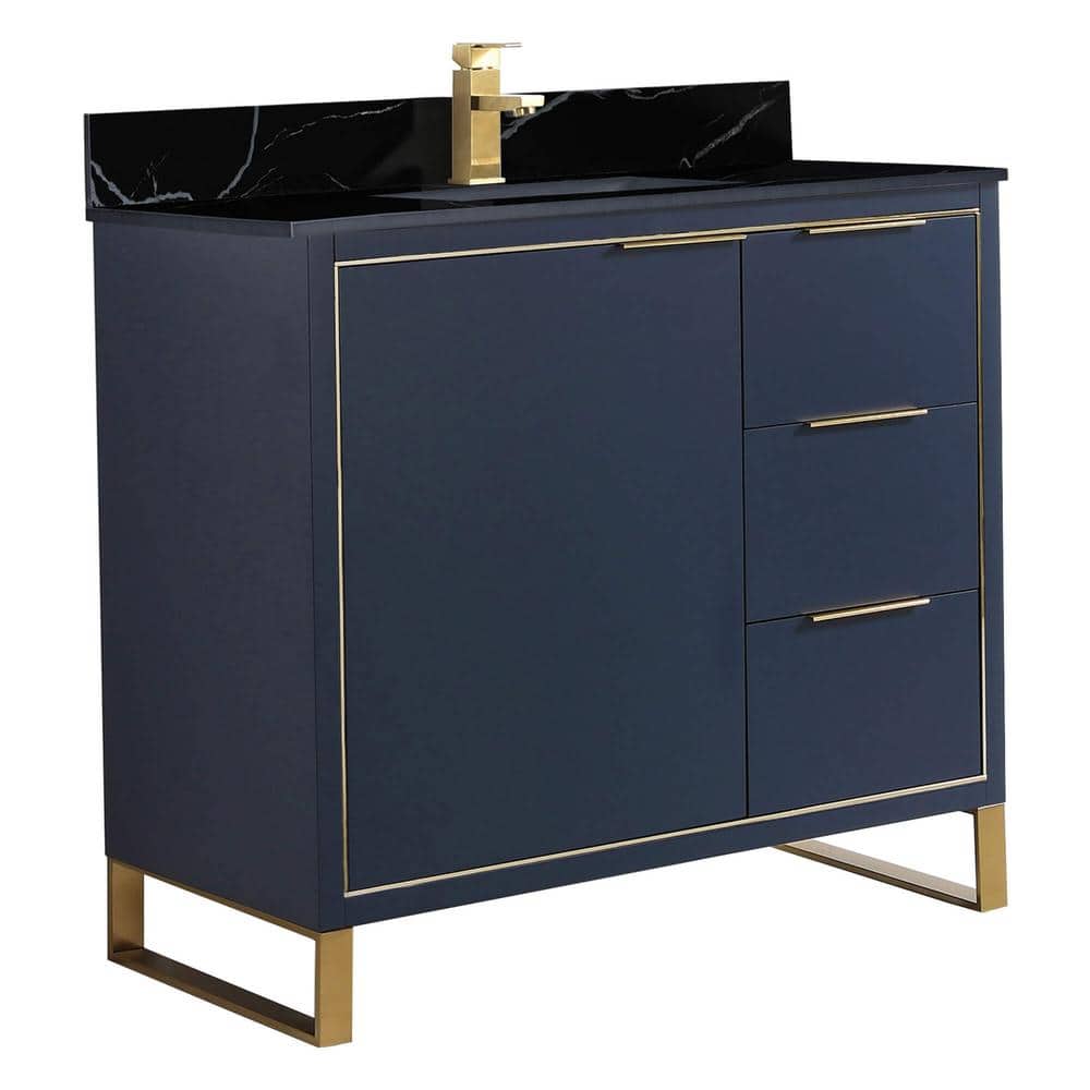 FINE FIXTURES Opulence 36 in. W x 18 in. D x 33.5 in. H Bath Vanity in ...