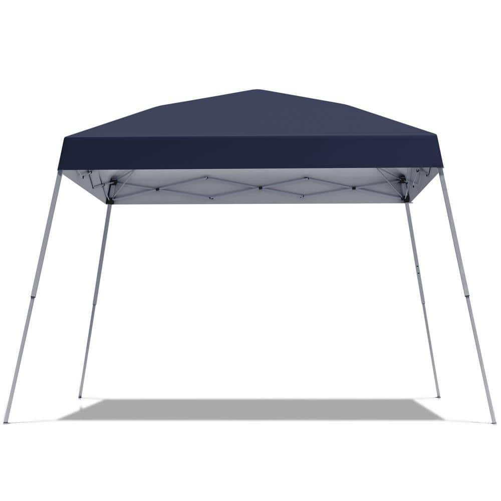 OVASTLKUY 10 ft. x 10 ft. Navy Blue Outdoor Patio Pop Up Canopy Tent ...