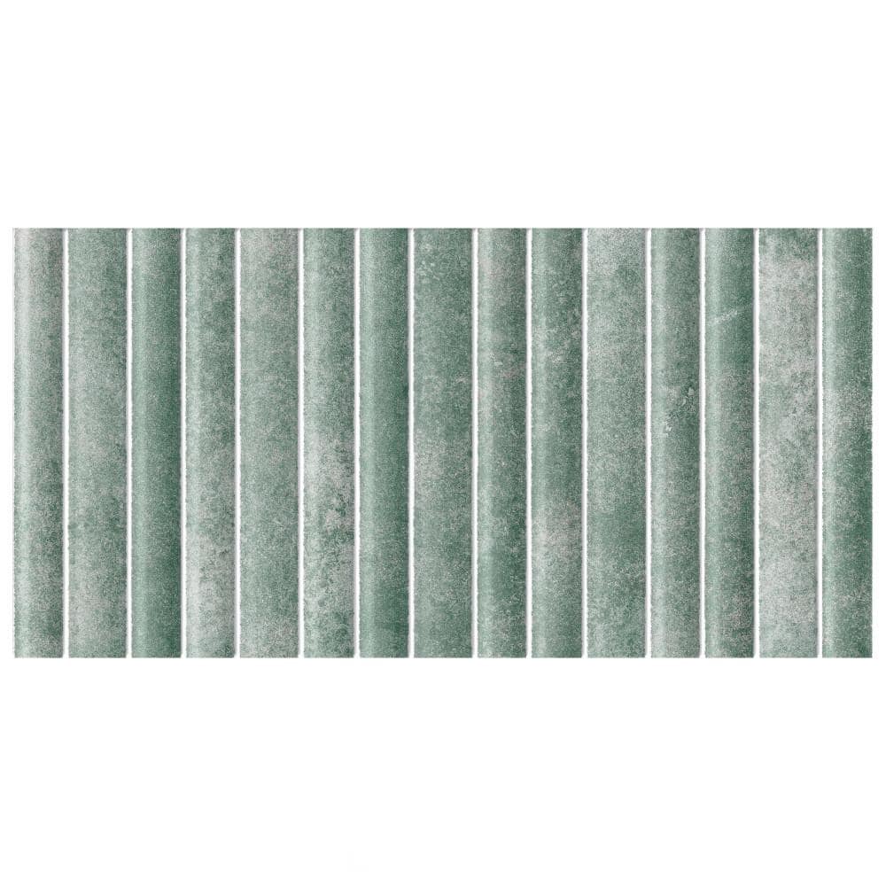 Merola Tile Rubik Aloe 5-7/8 in. x 11-3/4 in. Ceramic Wall Tile (10.78 ...