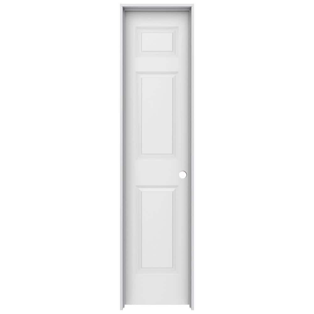 JELD-WEN 18 in. x 80 in. 3 Panel Colonist Primed Left-Hand Smooth Solid ...