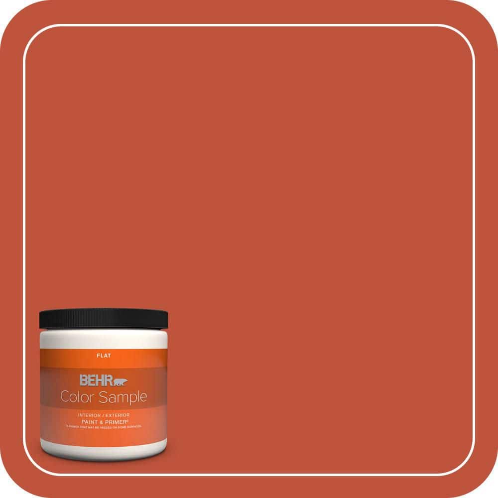 BEHR PREMIUM PLUS 8 oz. #S-G-200 Glowing Firelight Flat Interior ...