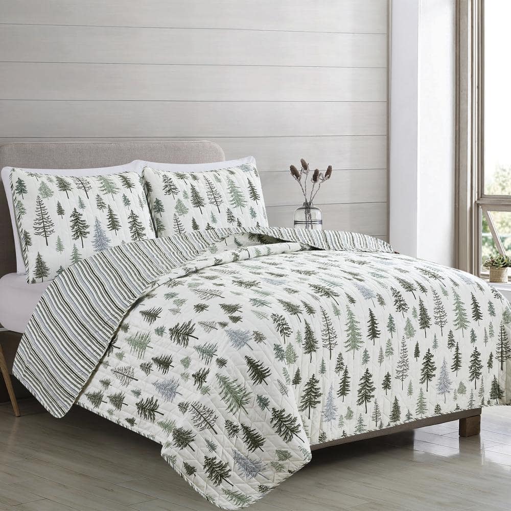 Reviews for FRESHFOLDS 3-Piece Green Reversible Forest Themed King ... Reviews for FRESHFOLDS 3-Piece Green Reversible Forest Themed King ...