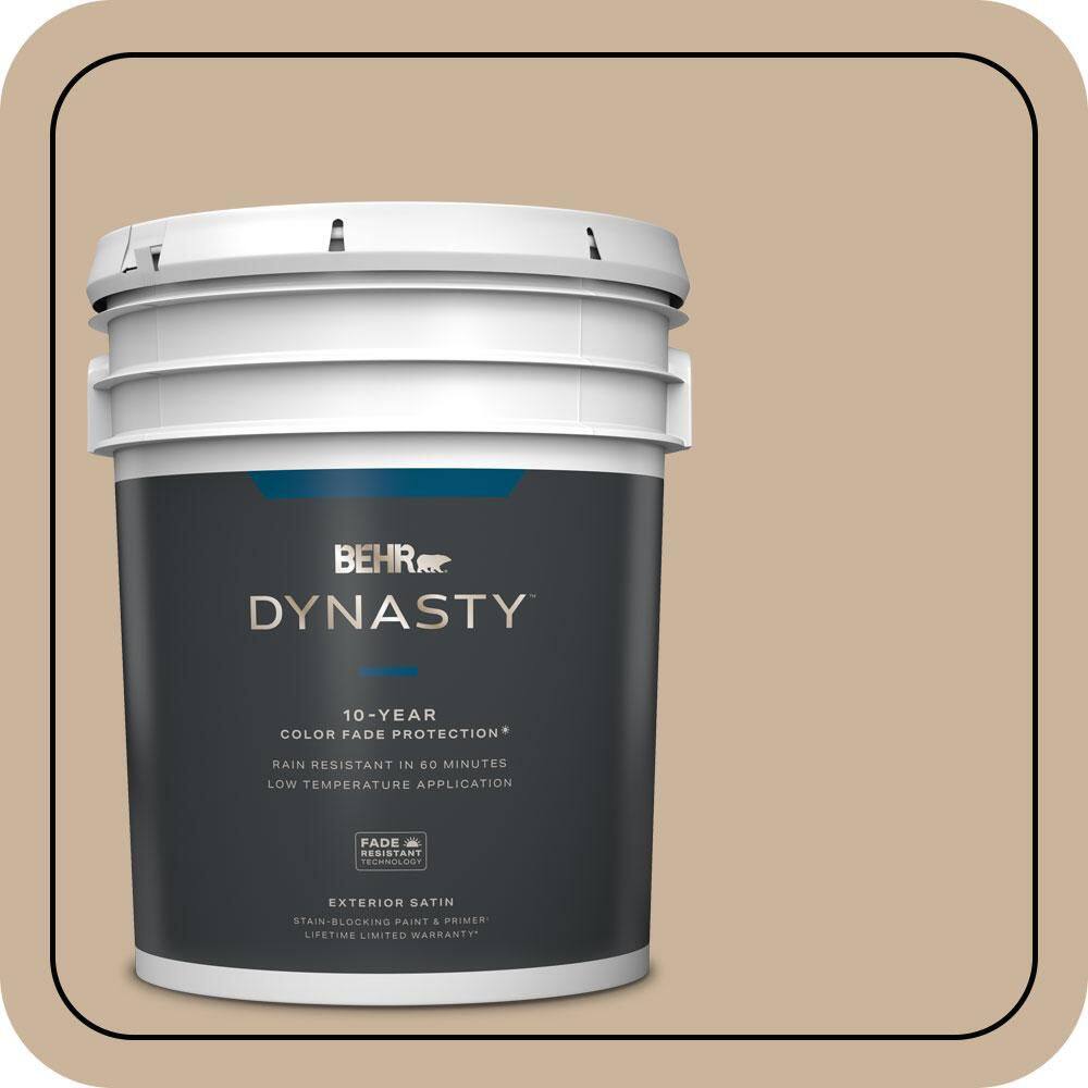 BEHR DYNASTY 5 gal. #PPU4-07 Mushroom Bisque Satin Enamel Exterior ...
