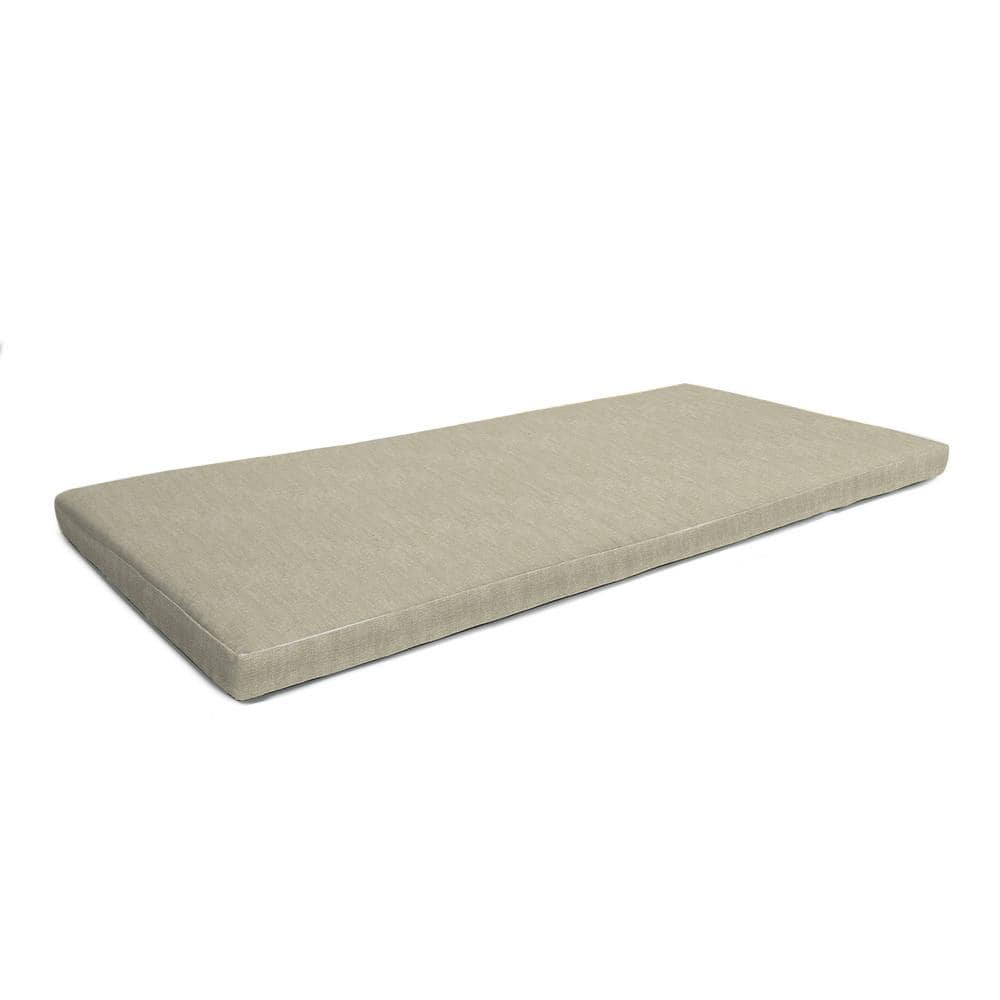 StyleWell 40 in. W x 18 in. D Universal Outdoor Bench Cushion in Putty ...