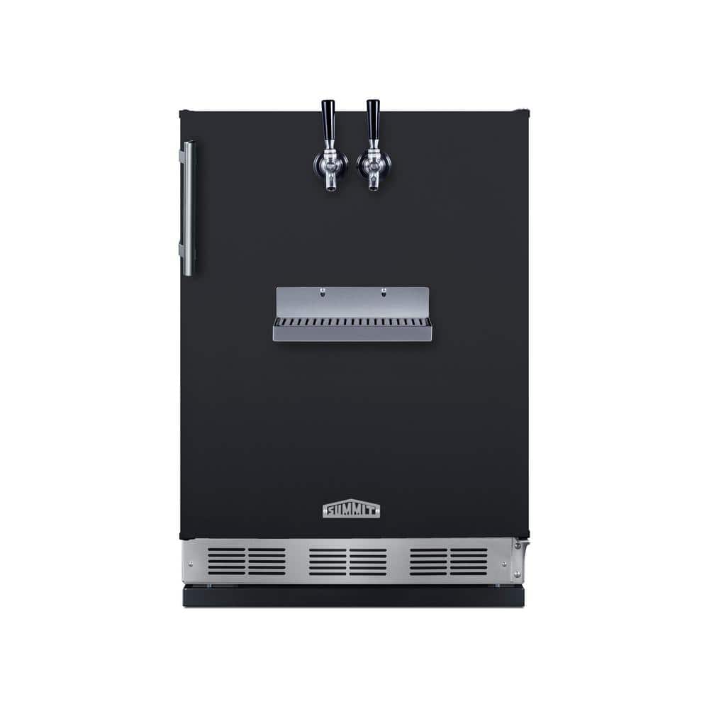 Summit Appliance Dual Tap Built-in 1/6 Keg Beer Dispenser, Front Tap on ...
