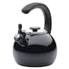 Circulon 8-Cups, Black Enamel on Steel Whistling Teakettle With Flip-Up ...