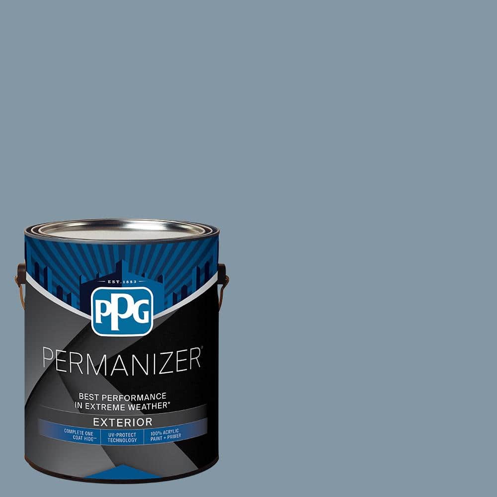 PERMANIZER 1 gal. PPG10-11 Seastone Semi-Gloss Exterior Paint PPG10 ...