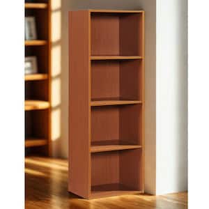 L'Baiet 47.3 in. Tall Beech Wood 4-Shelf Bookcase with Open Storage 4 ...