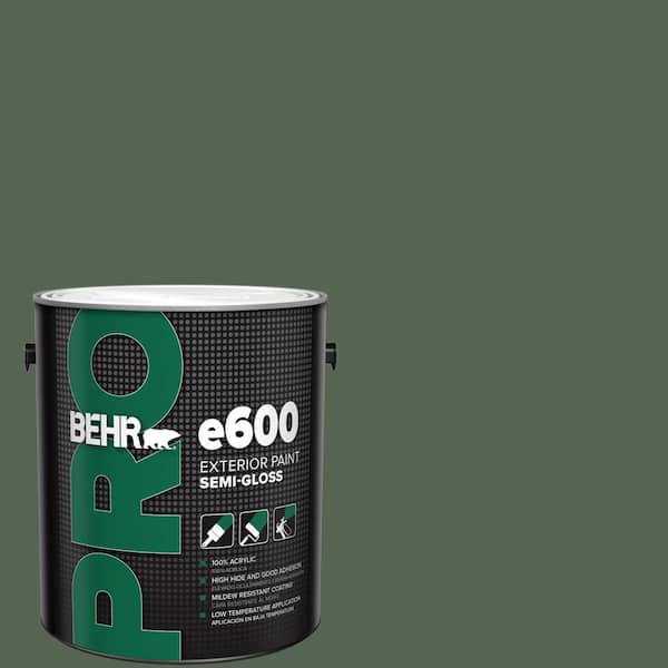 BEHR PRO 1 gal. #HDC-WR15-11 Deep Emerald Semi-Gloss Exterior Paint ...